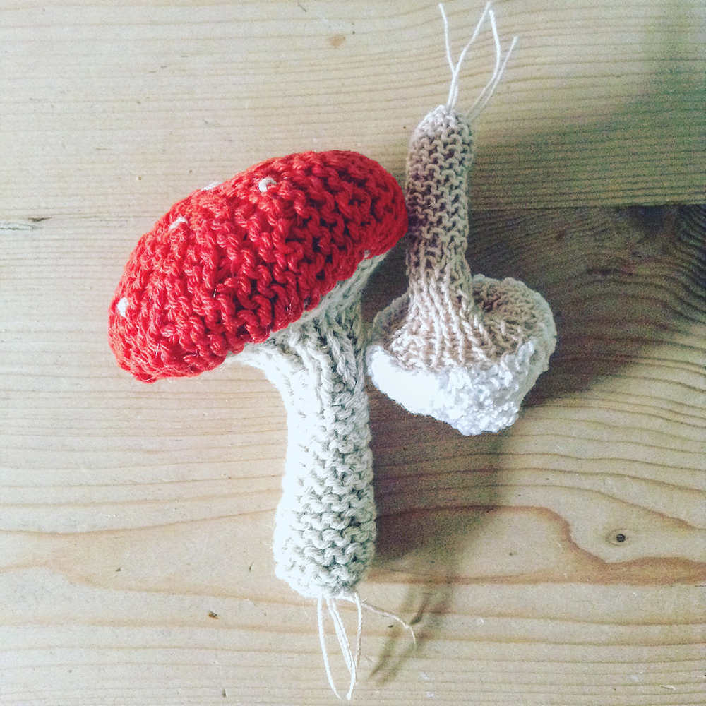 Free Knitting Pattern | Mushroom and Toadstool