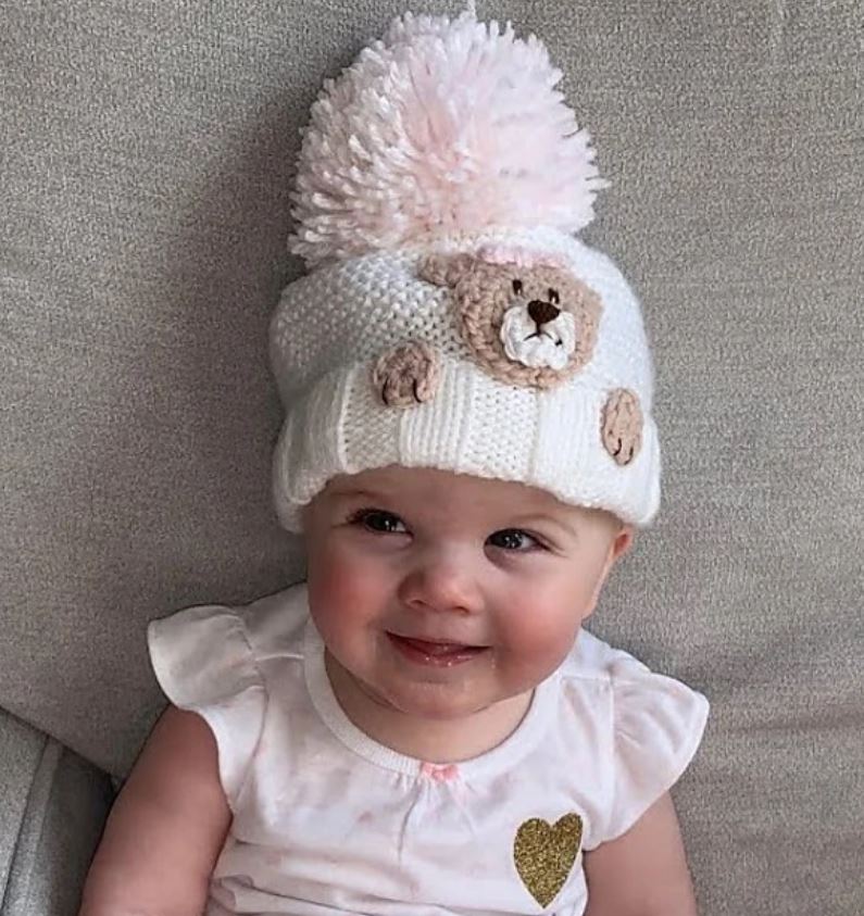 Free Crochet Pattern | Peek-a-boo Teddy Bear Hat