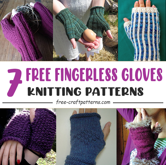 7 Free Fingerless Gloves Knitting Patterns